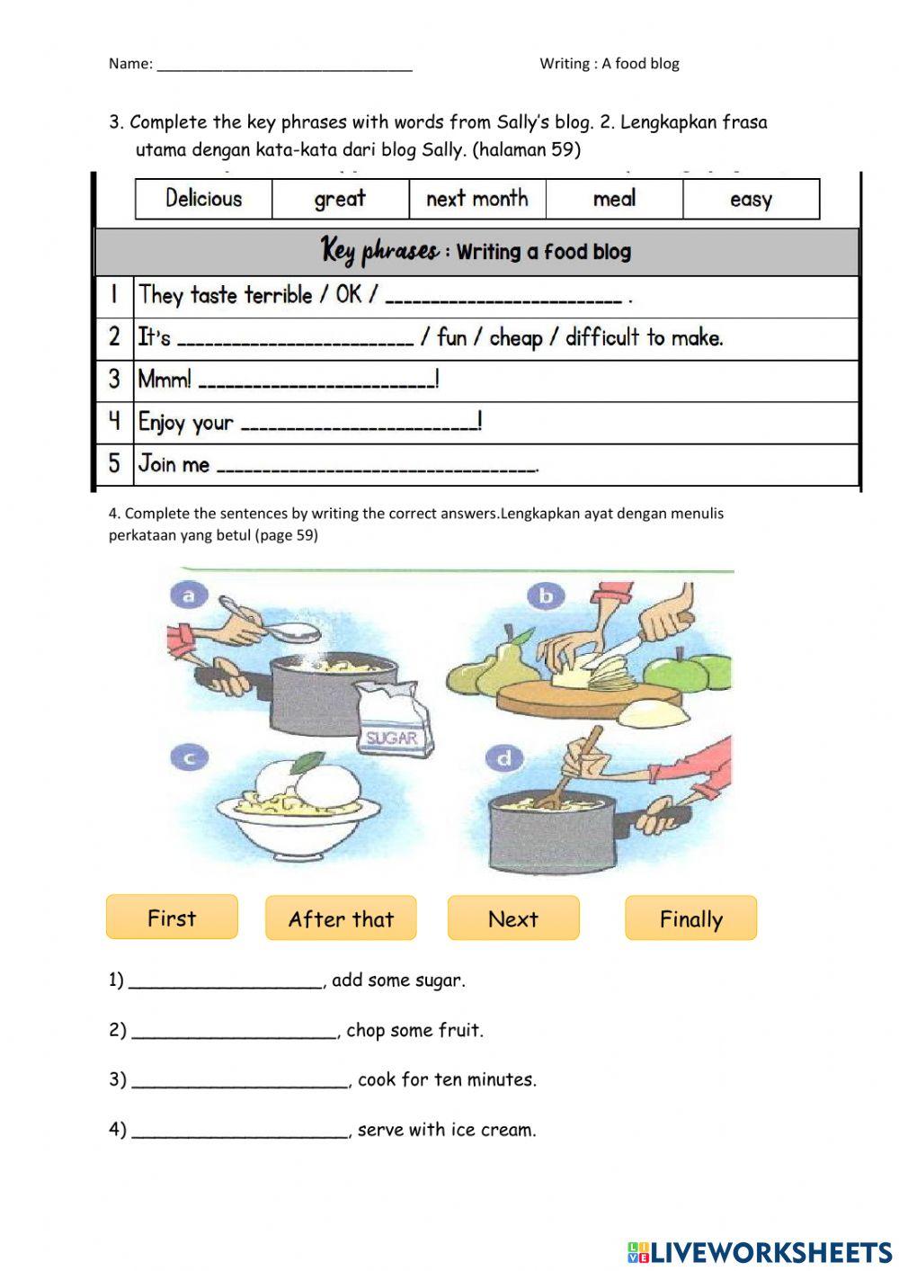 English y5 fod&… | Free Interactive Worksheets | 1365659