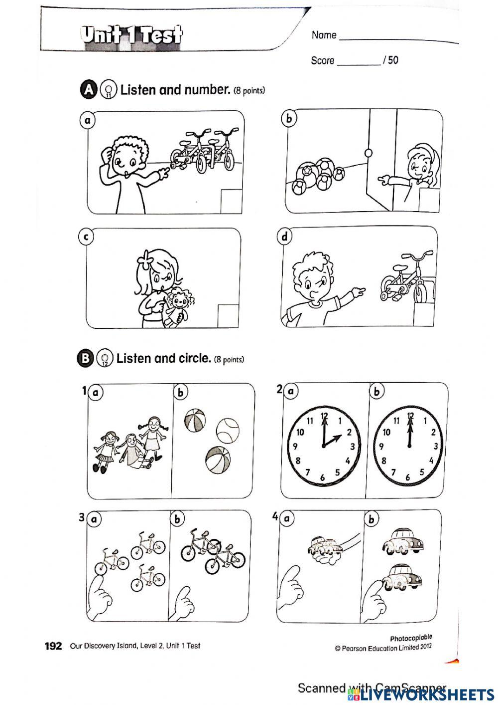 p2 unit1 test online exercise for | Live Worksheets