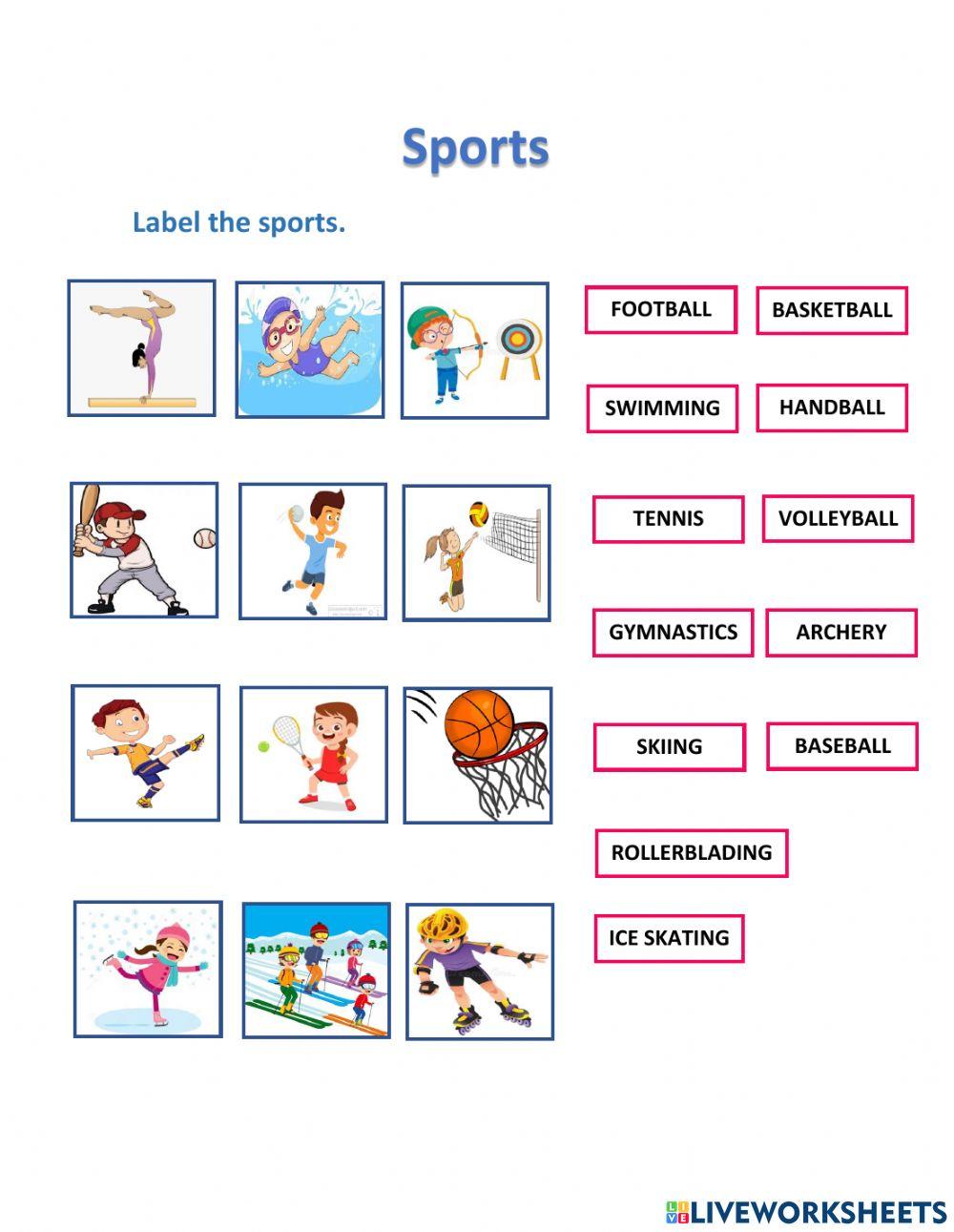 Sports online exercise for Cuarto de primaria | Live Worksheets