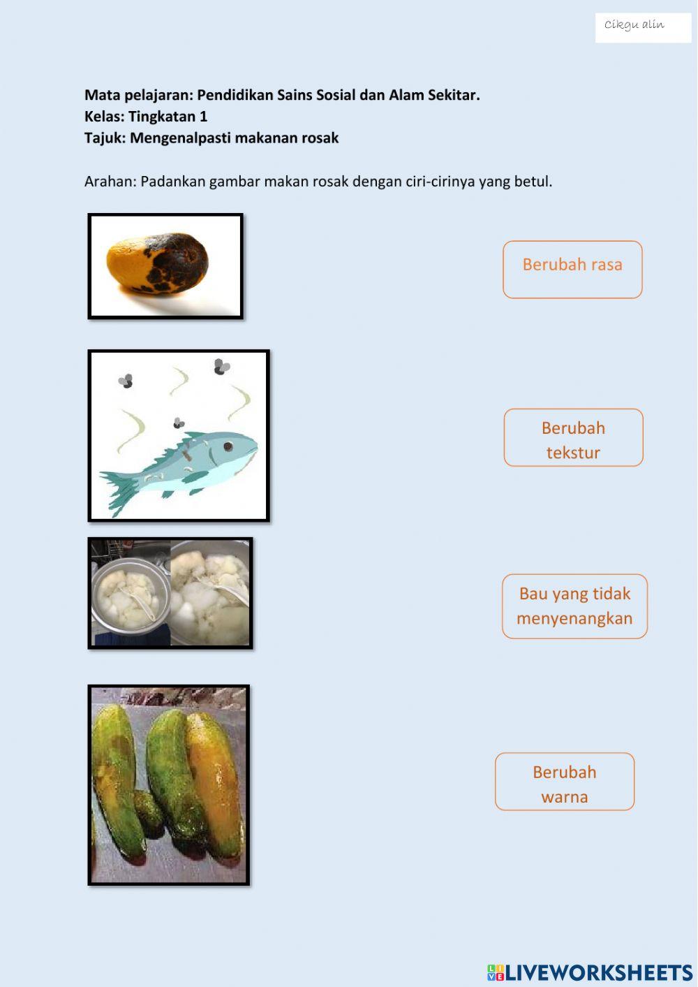1367626 | Mengenal makanan rosak | cikgu alin