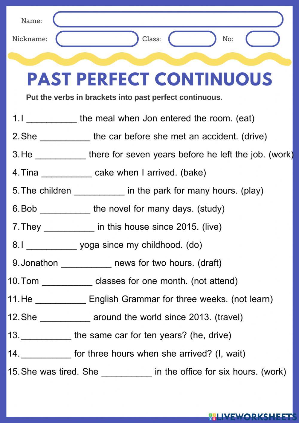 Present Perfect… | Free Interactive Worksheets | 1367708