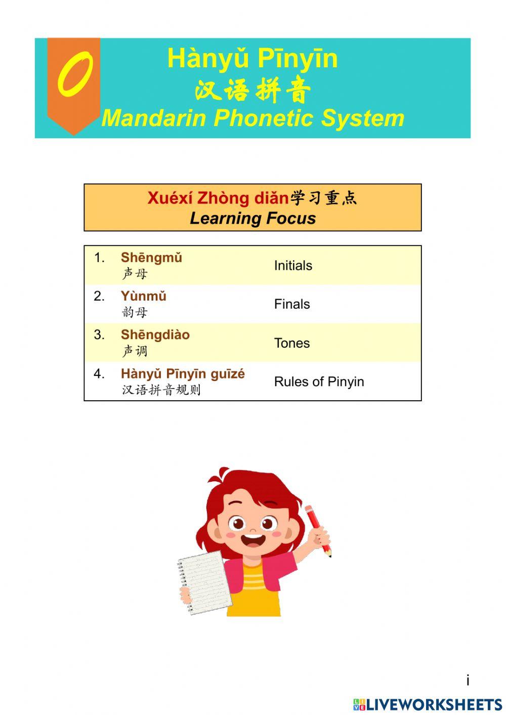 0 Mandarin Phonetic System online exercise for | Live Worksheets