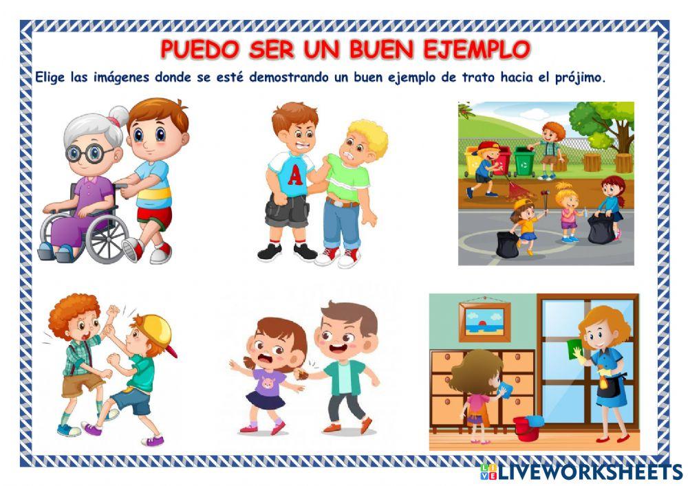 Puedo ser un buen ejemplo worksheet | Live Worksheets