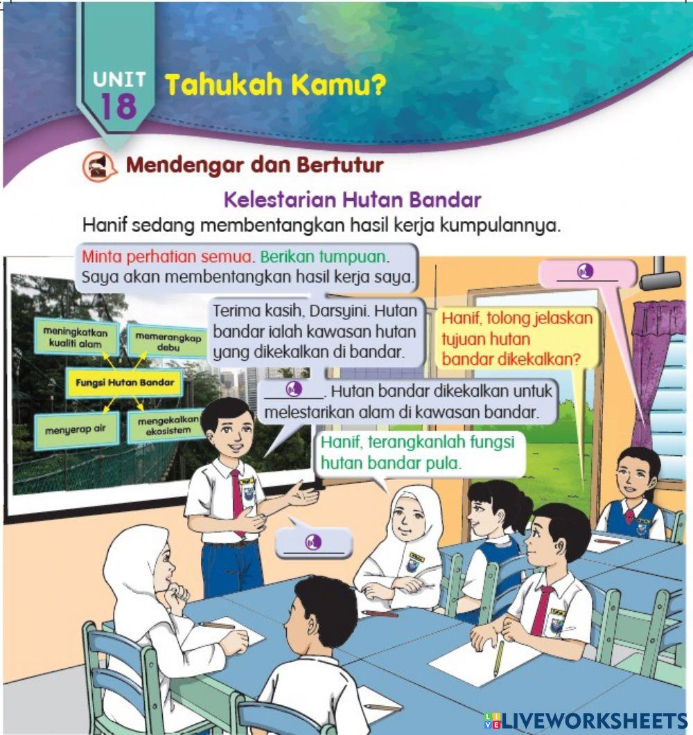 Respon permintaan dan suruhan worksheet | Live Worksheets