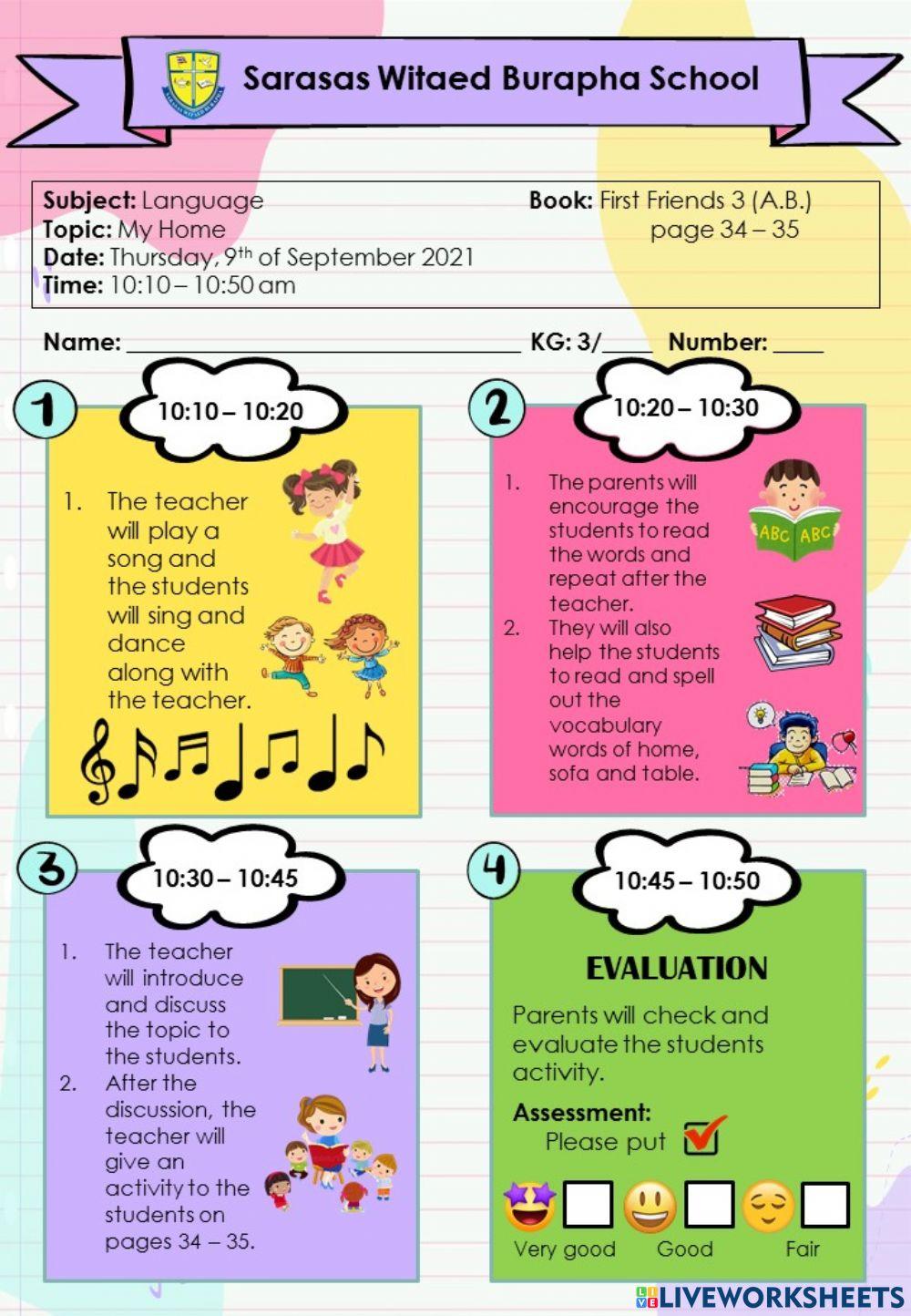 Language online exercise for Kg3 | Live Worksheets