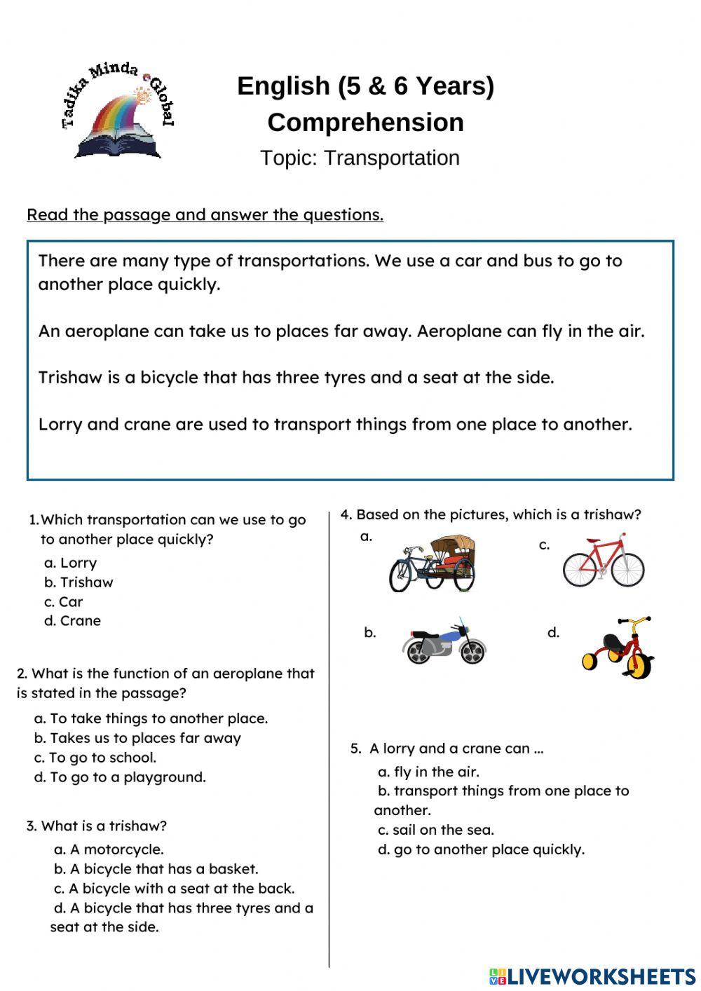 5 and 6 years: … | Free Interactive Worksheets | 1368437