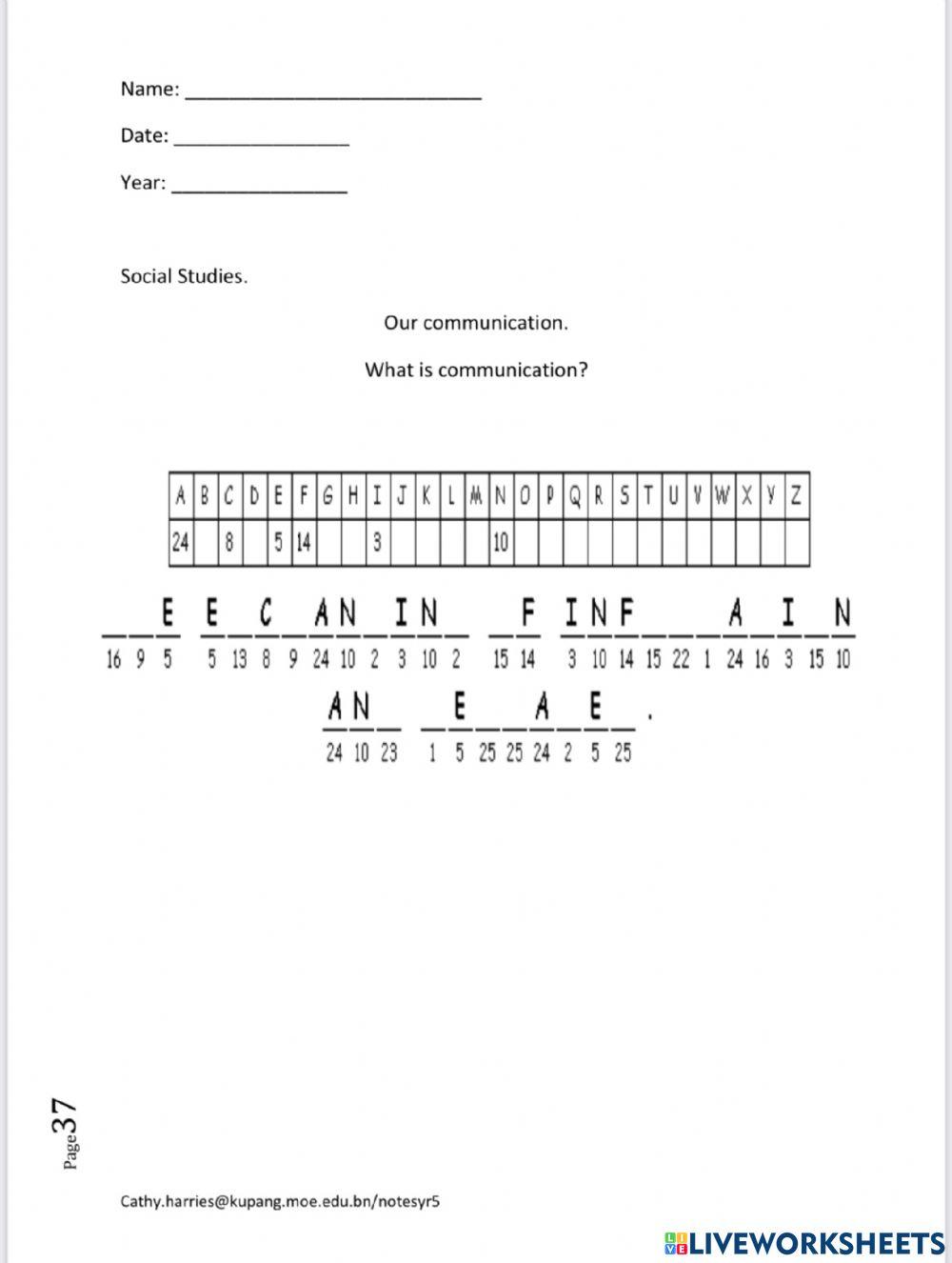 Past communicat… | Free Interactive Worksheets | 1369327