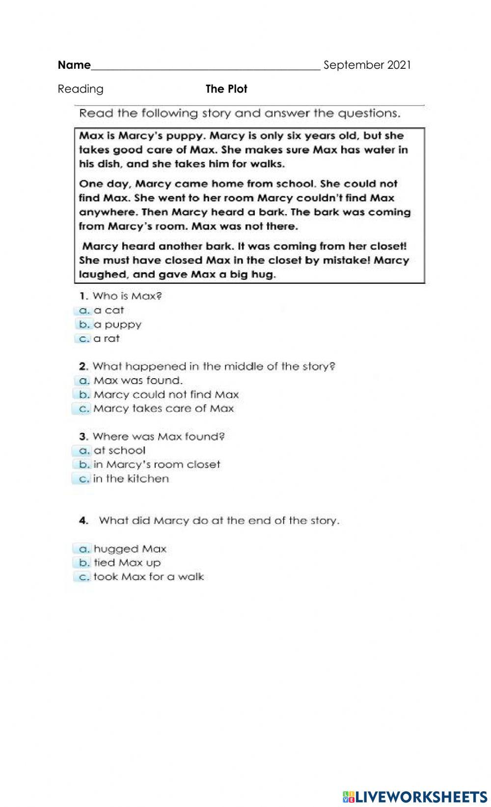 MAX 0807 | cblack1 | Live Worksheets