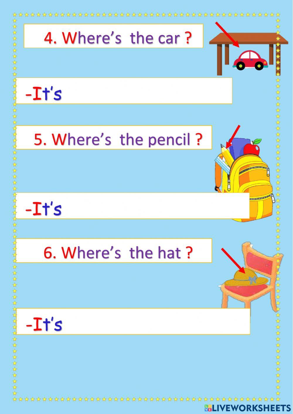 Where's...? interactive worksheet | Live Worksheets