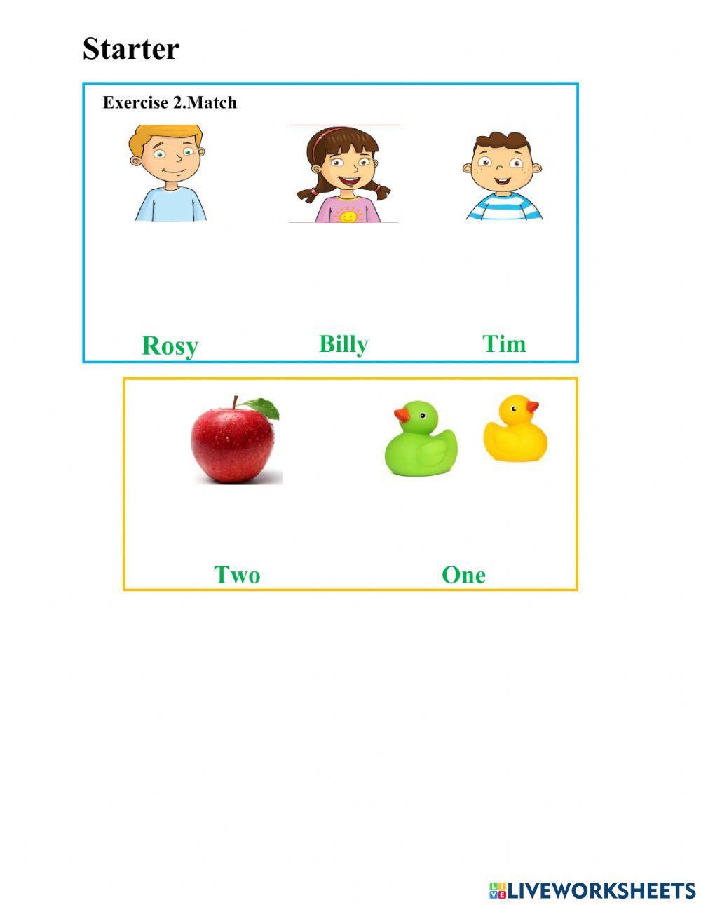 G1 starter 1 worksheet | Live Worksheets