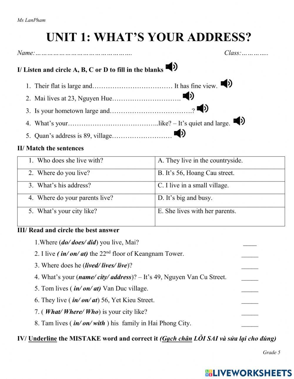 R.Unit 1 worksheet | Live Worksheets