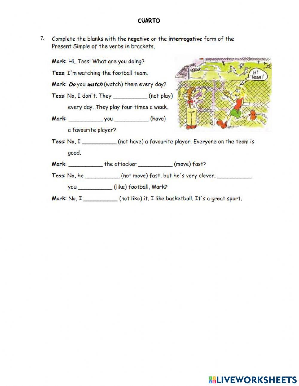 Activuty - 4th - english worksheet | Live Worksheets