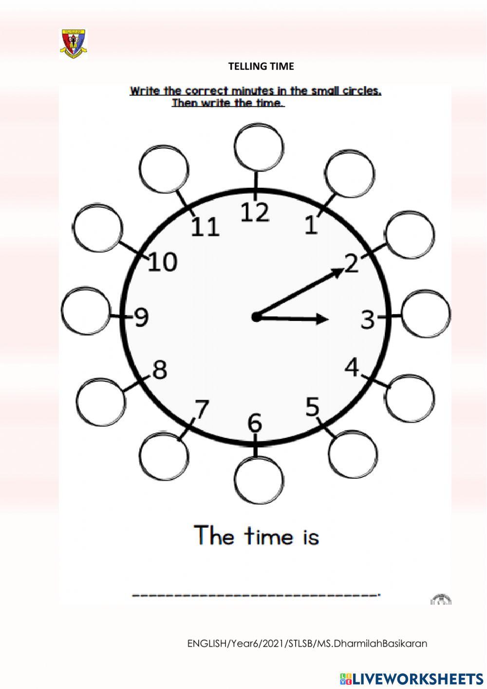 3374720 | TELLING TIME-YEAR 6-ENGLISH | milahangeleera