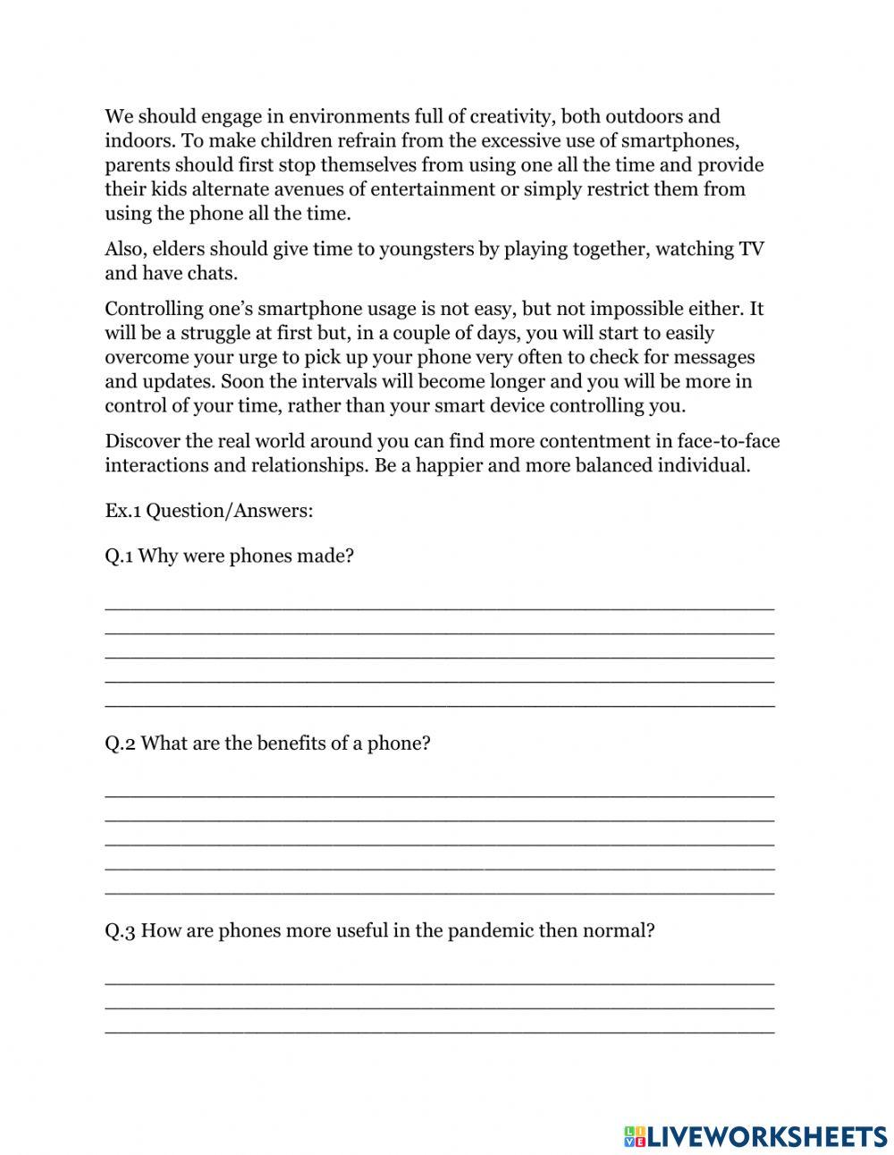 English Comprehension worksheet for Grade 3-6 | Live Worksheets