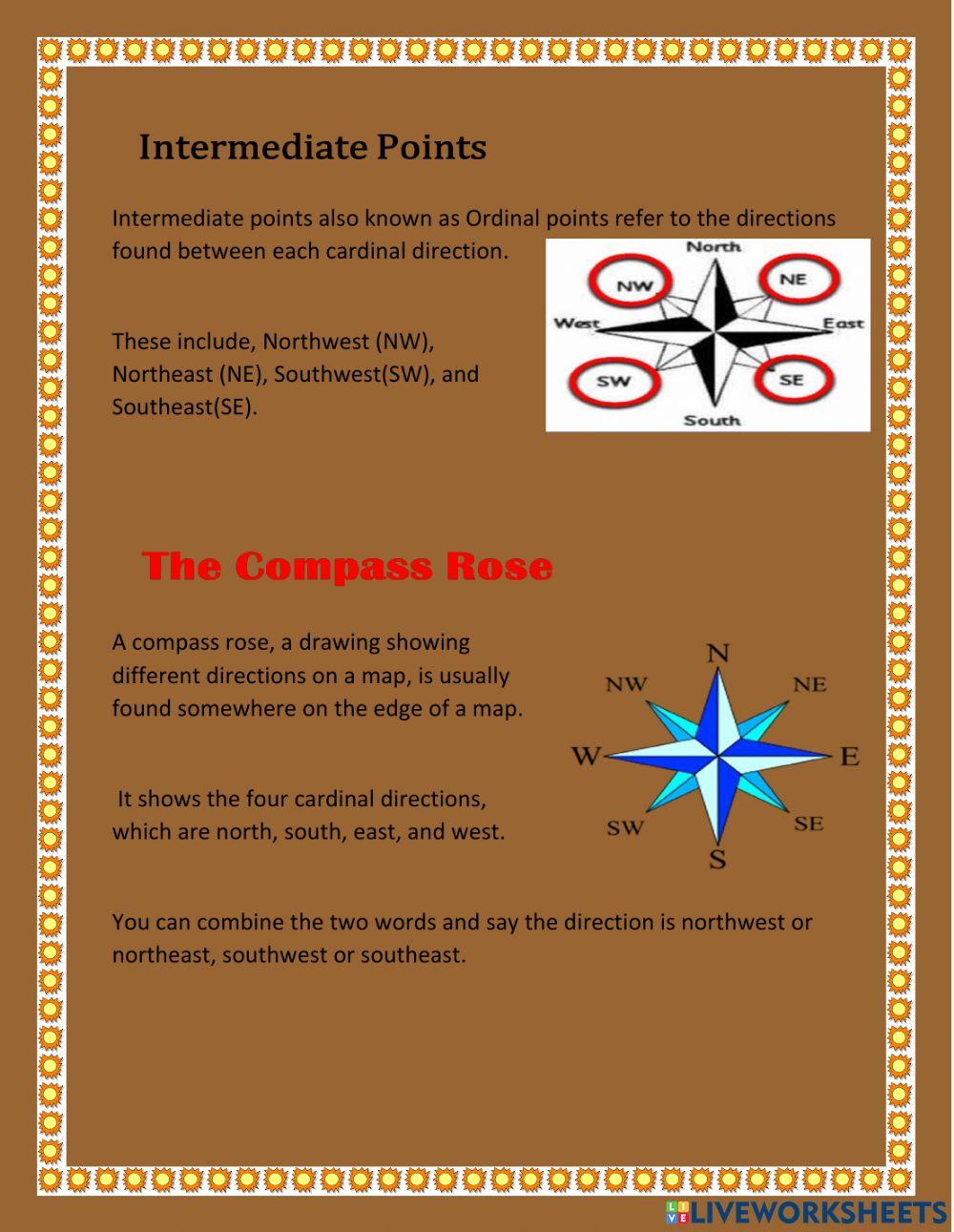 The Compass Notes worksheet | Live Worksheets