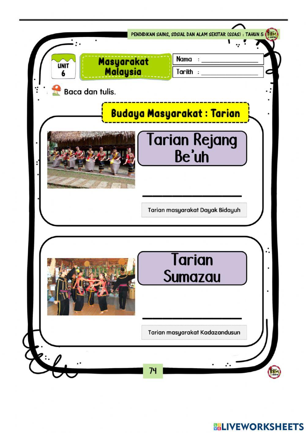 Budaya Masyarakat activity | Live Worksheets