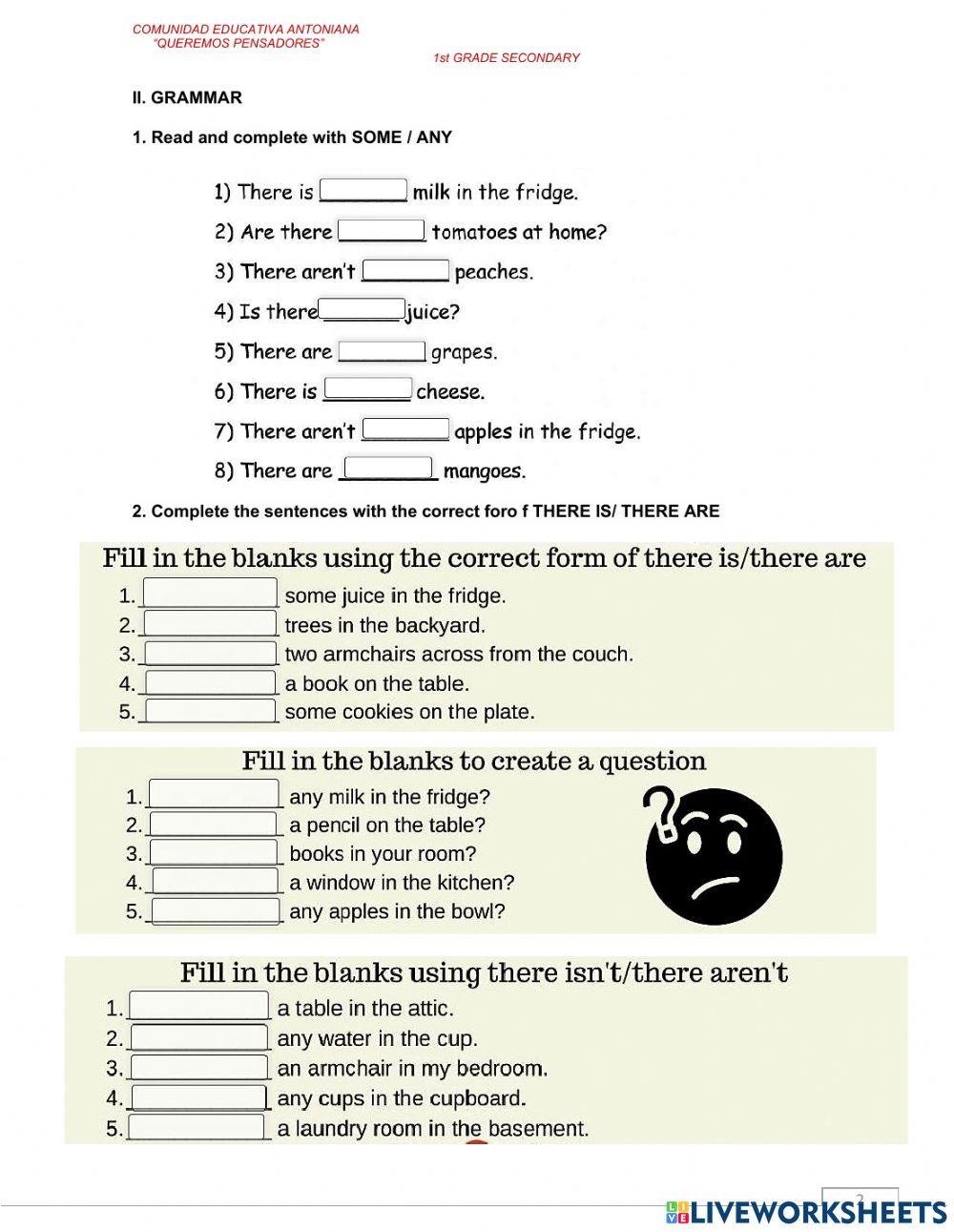English online exercise for 1st | Live Worksheets