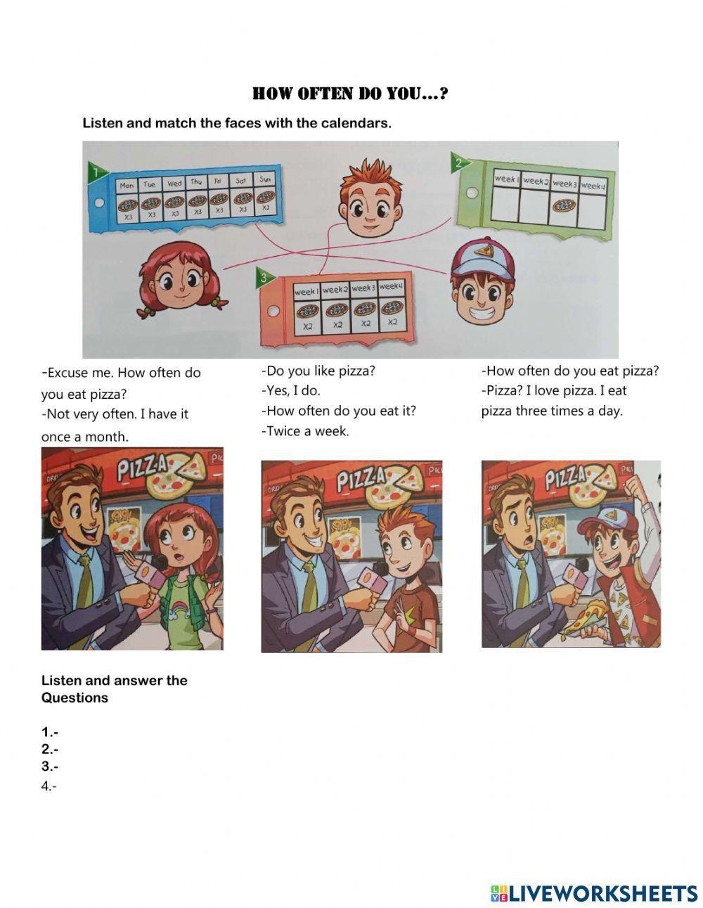 How often do yo… | Free Interactive Worksheets | 1371127