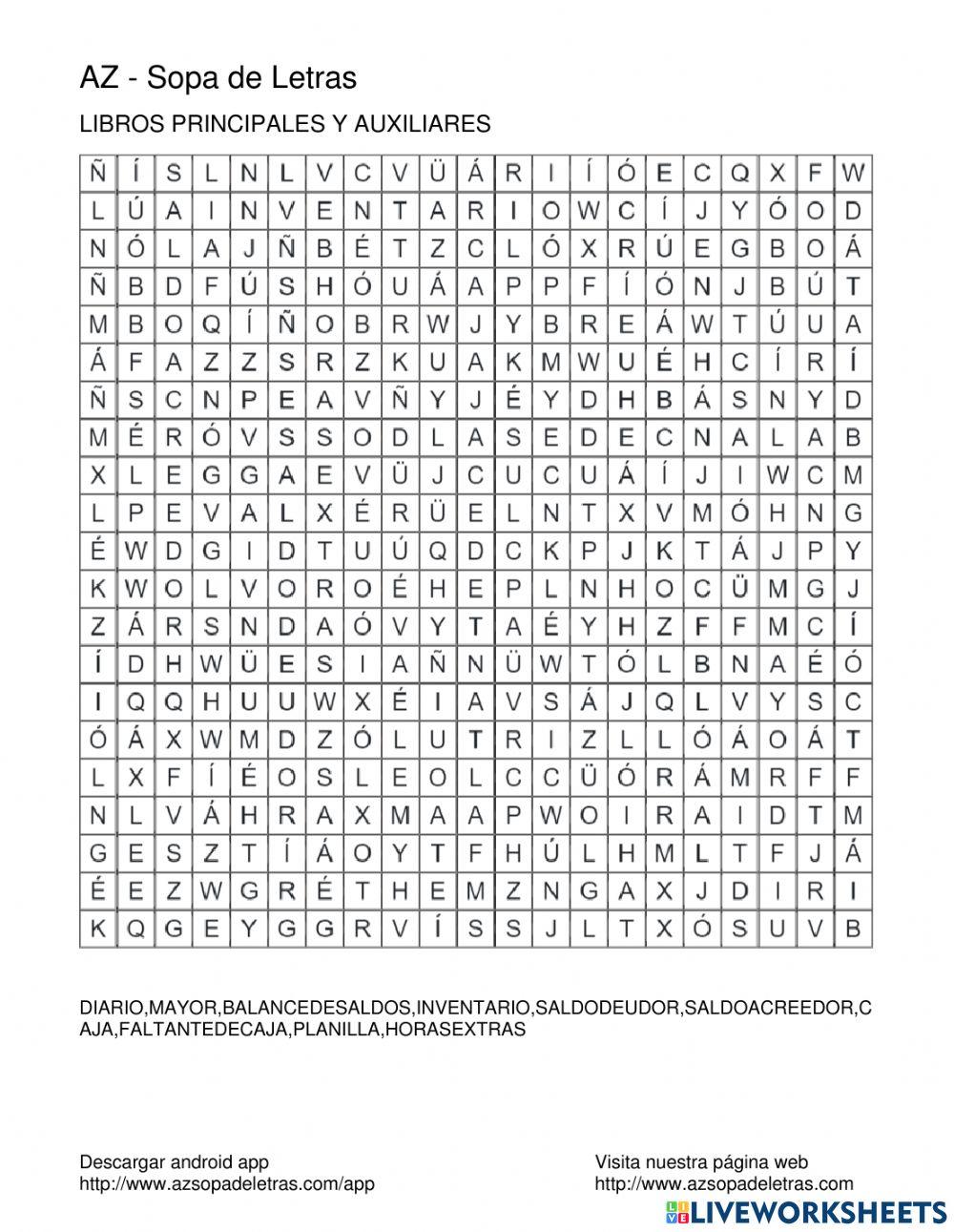 Libros principales interactive worksheet | Live Worksheets