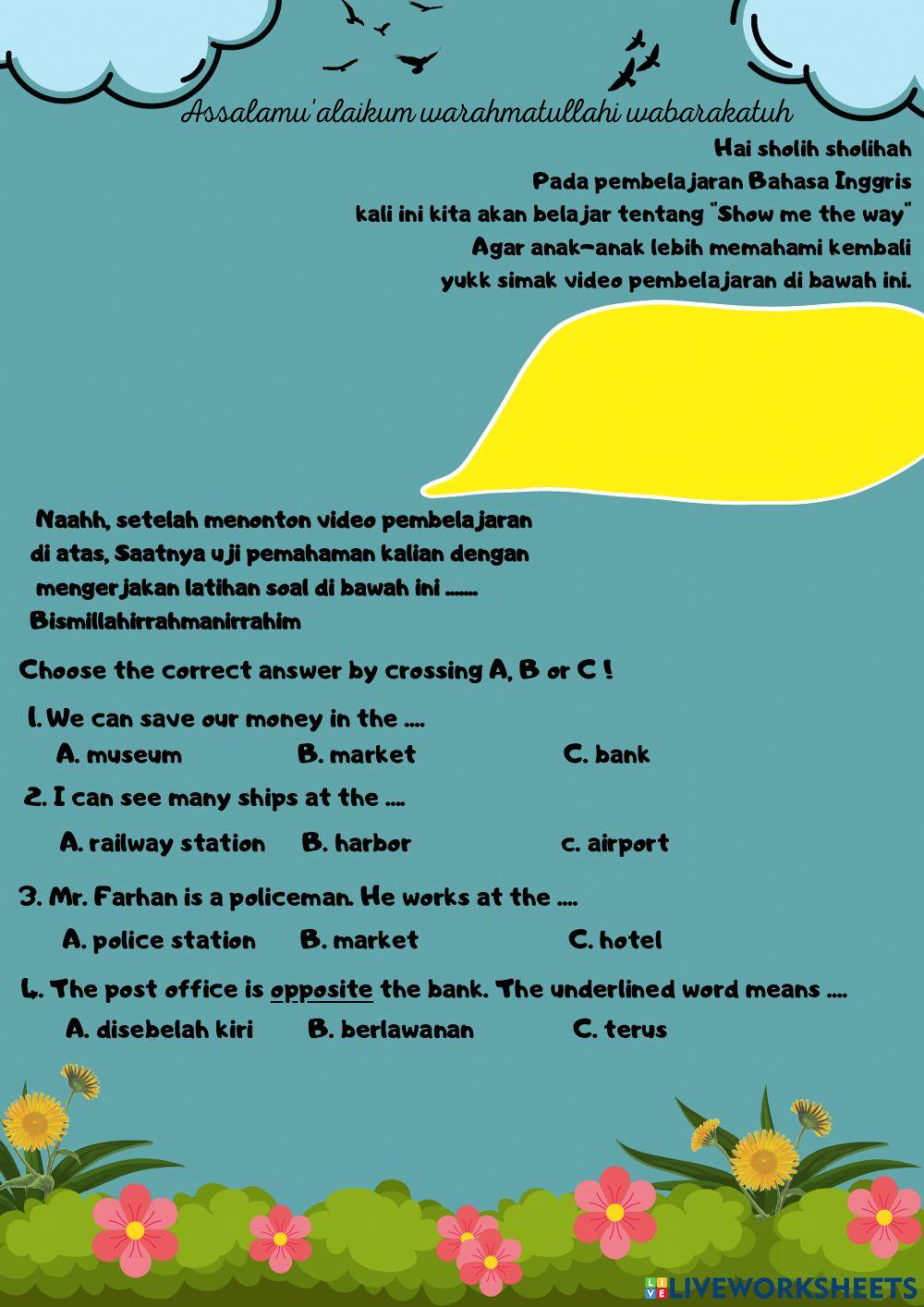 Bahasa Inggris worksheet for Grade 5 | Live Worksheets