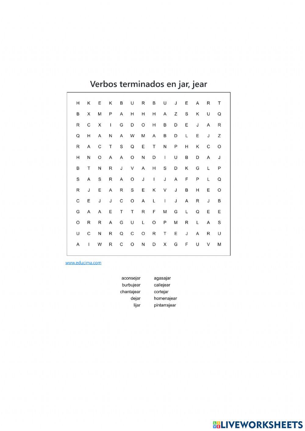 1373442 | Verbos terminados en -jar y -jear | BreTepeu