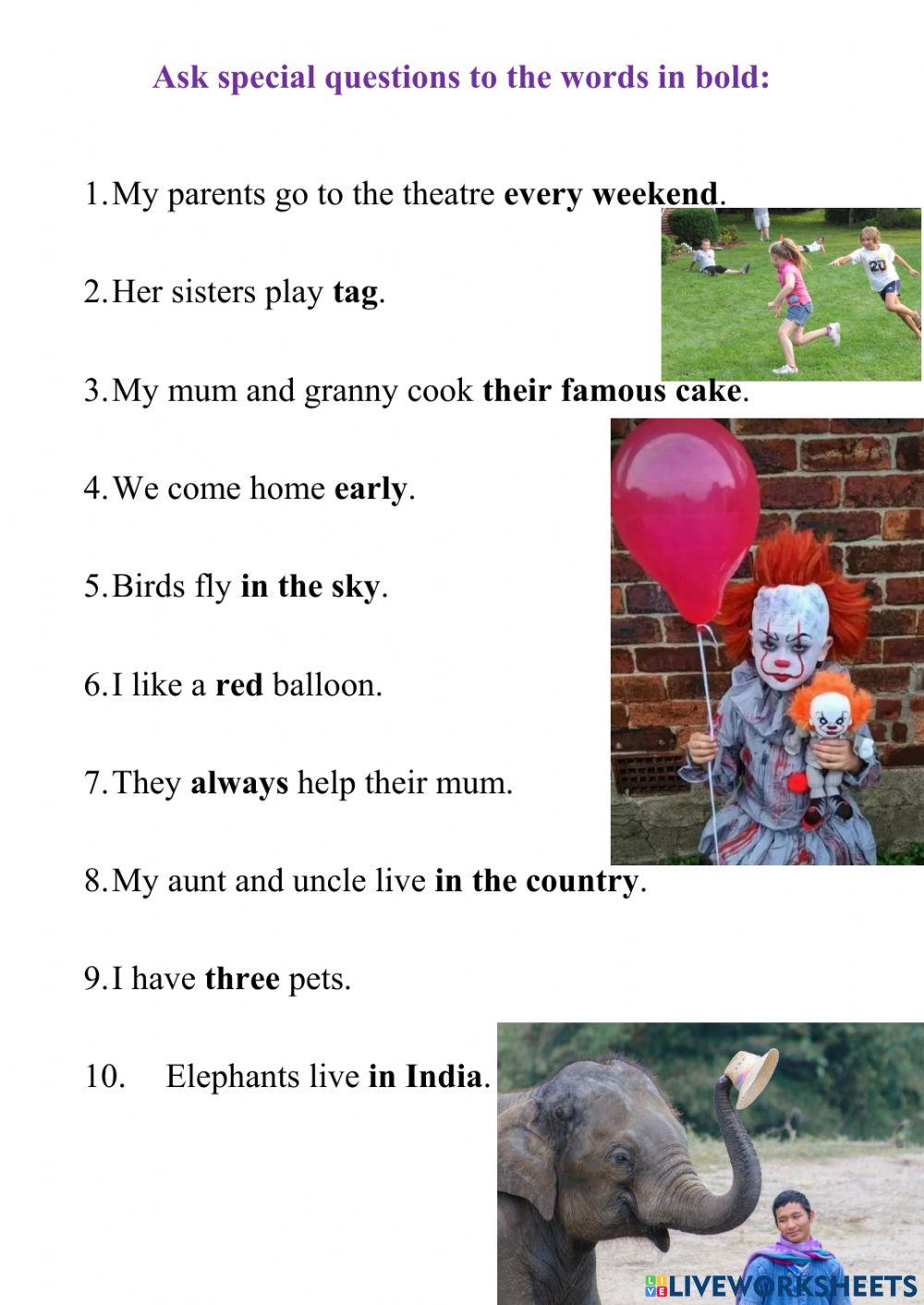 1373520 | Question words | zoya309 | LiveWorksheets