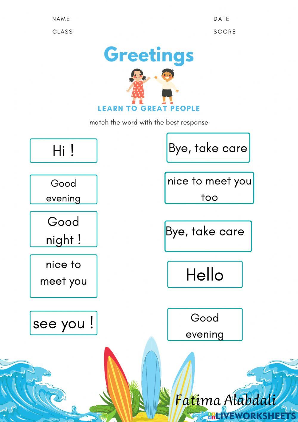 greetings 5159691 | activelearner | Live Worksheets