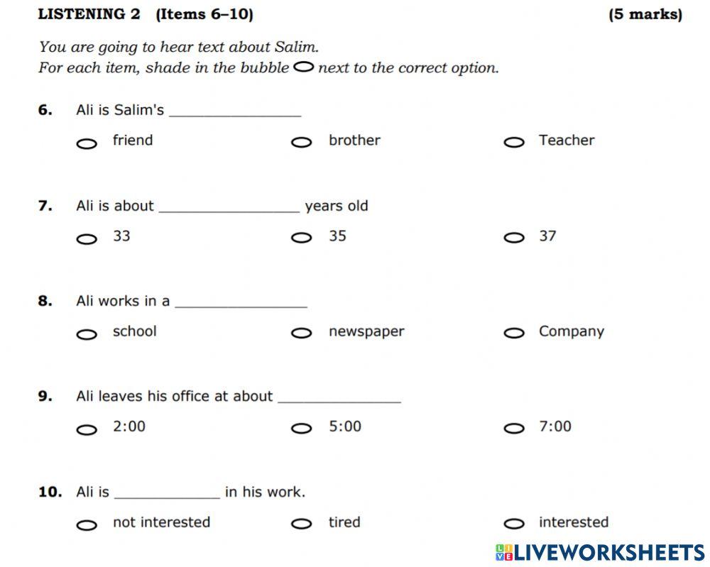 Listen and number 1376168 | Lamees_B | Live Worksheets