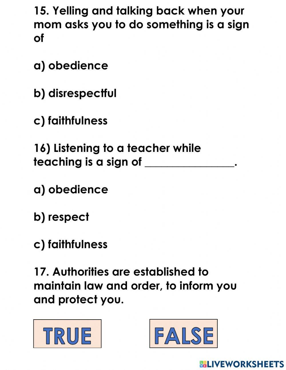 Bible grade 2 quiz no. 6 worksheet | Live Worksheets