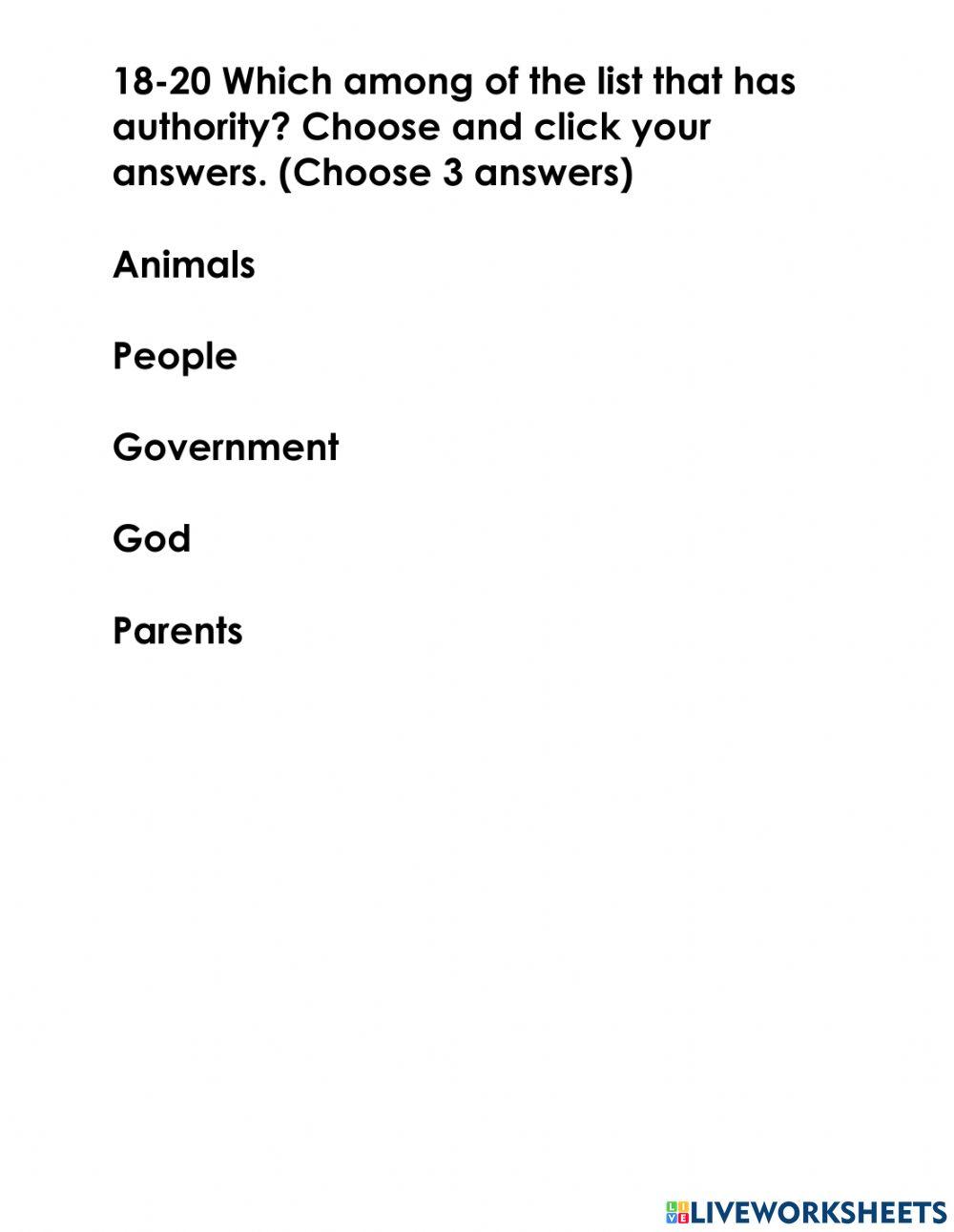 Bible grade 2 quiz no. 6 worksheet | Live Worksheets