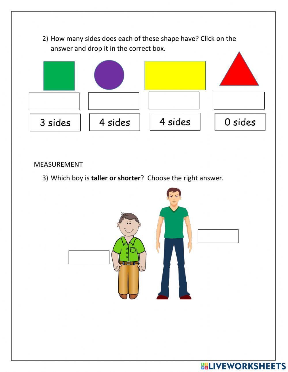 Geometry - Measurement online exercise for | Live Worksheets