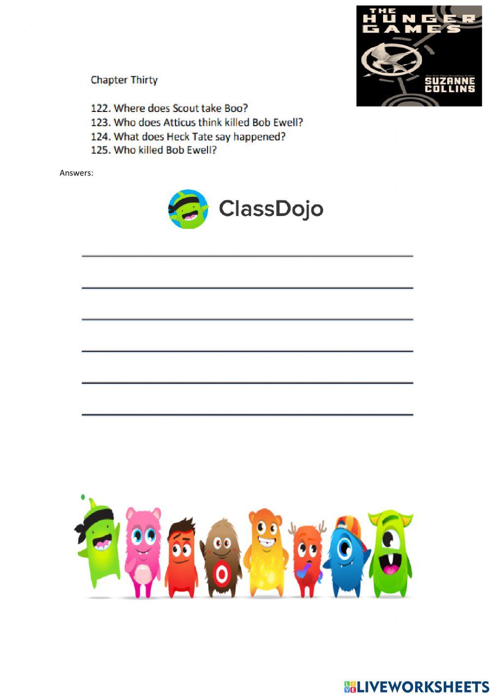 To Kill a mockingbird chapter 30 worksheet | Live Worksheets