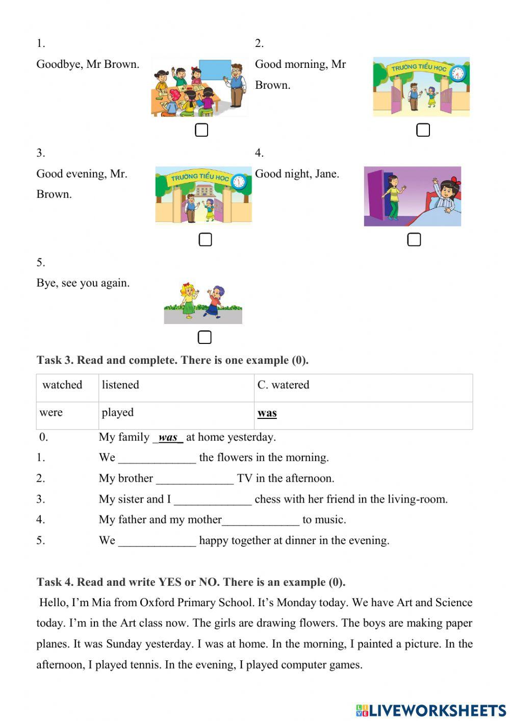 Đề số 6 - đề thi hk 1 - grade 4 worksheet | Live Worksheets