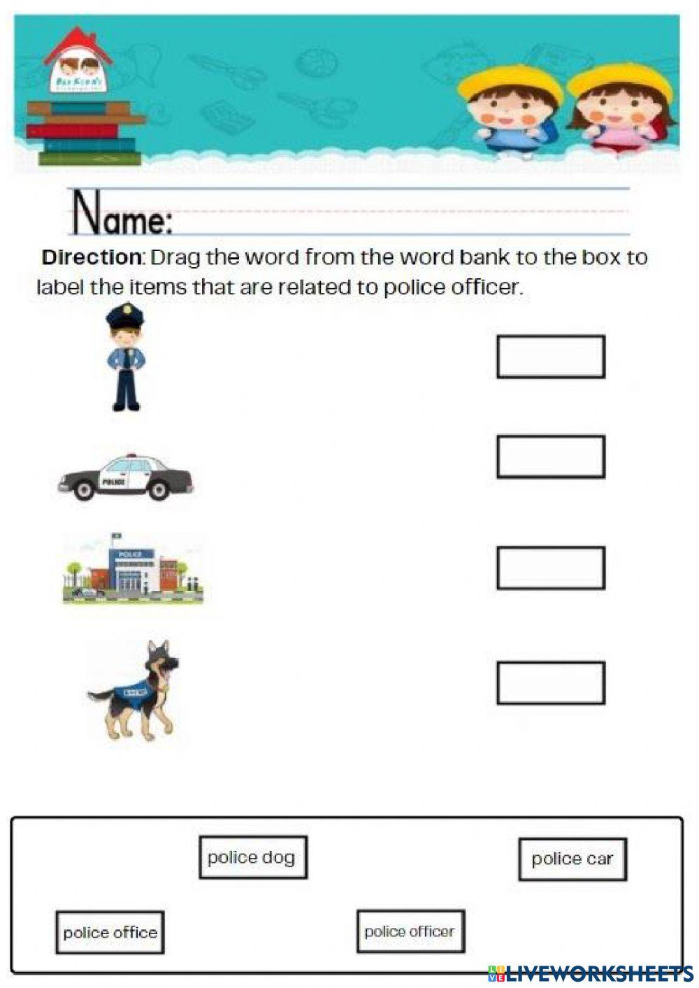 Community Protectors-Keepers worksheet | Live Worksheets