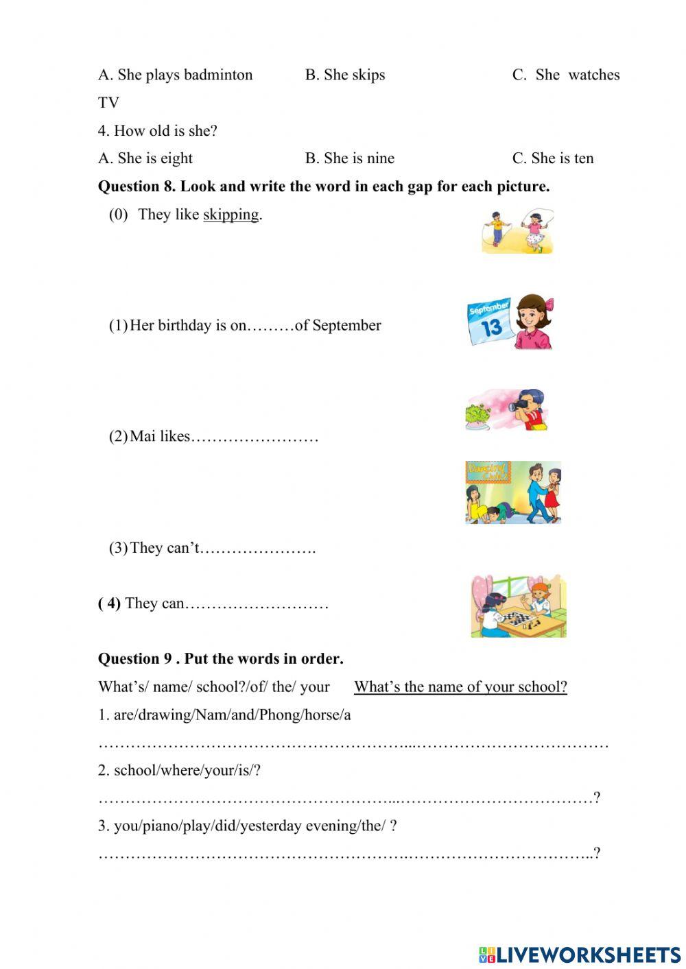 Hk1-l4 | Free Interactive Worksheets | 1782909
