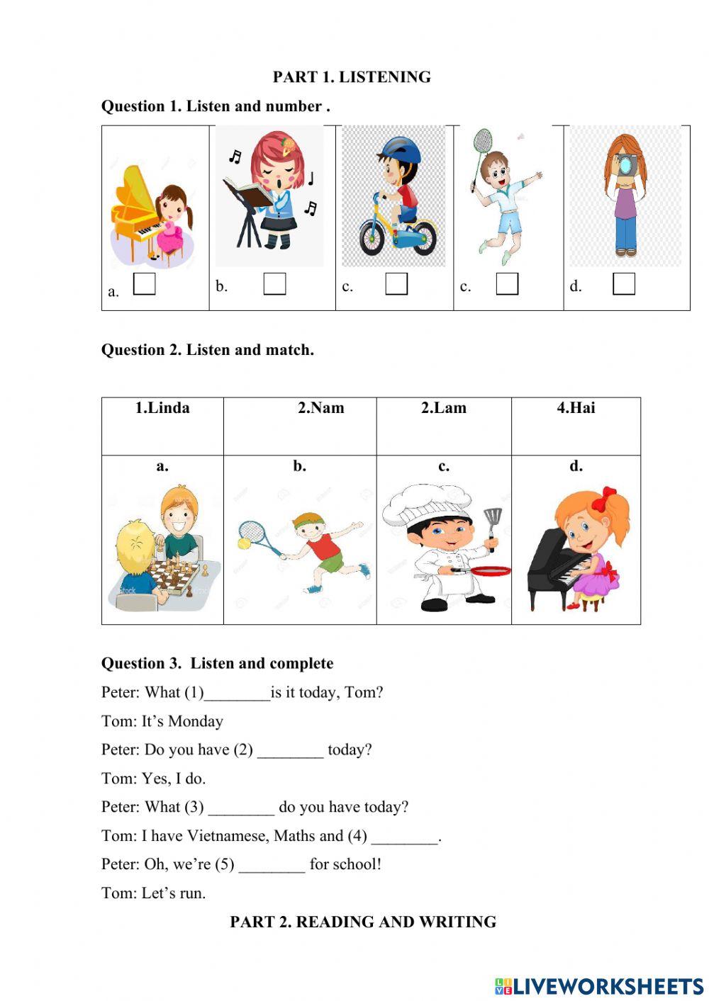 Hk1- l4 | Free Interactive Worksheets | 1783034