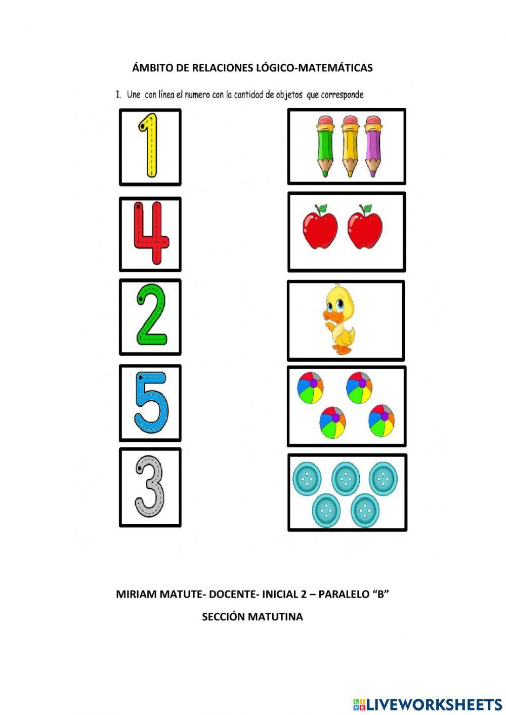 Relaciones Lógico Matemática worksheet | Live Worksheets