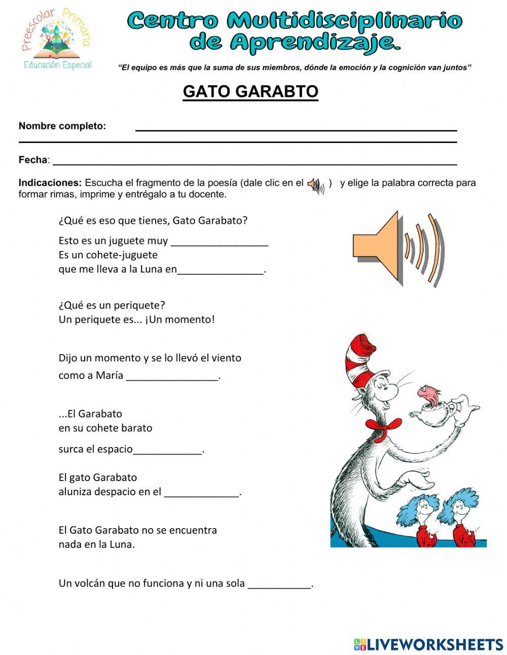 Gato garabato interactive worksheet | Live Worksheets