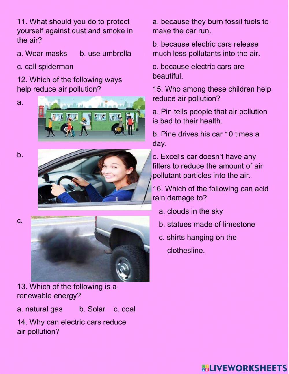 Chapter Test in Science-Air 1783272 | TeacherHill40