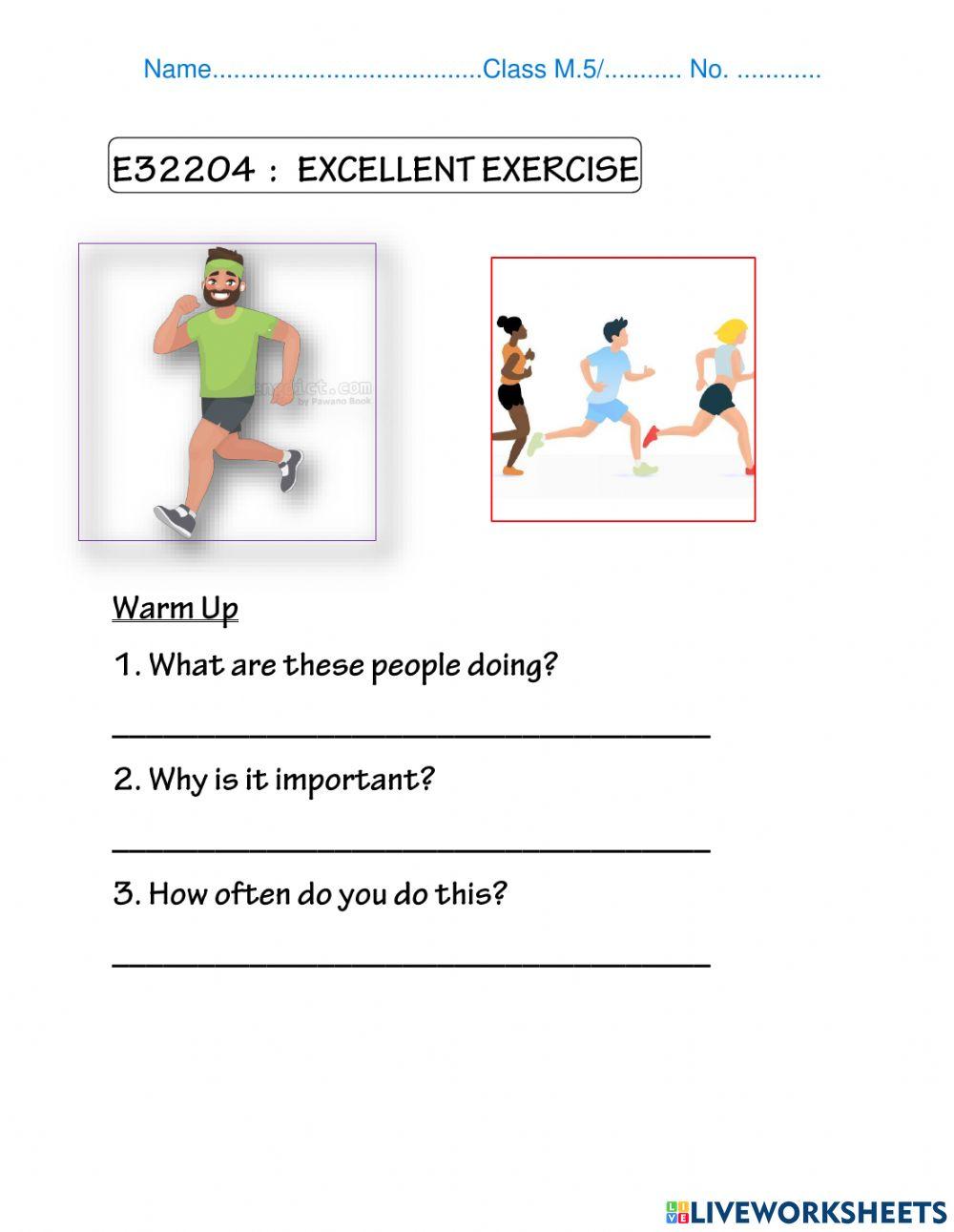 Excellent Exerc… | Free Interactive Worksheets | 1784119