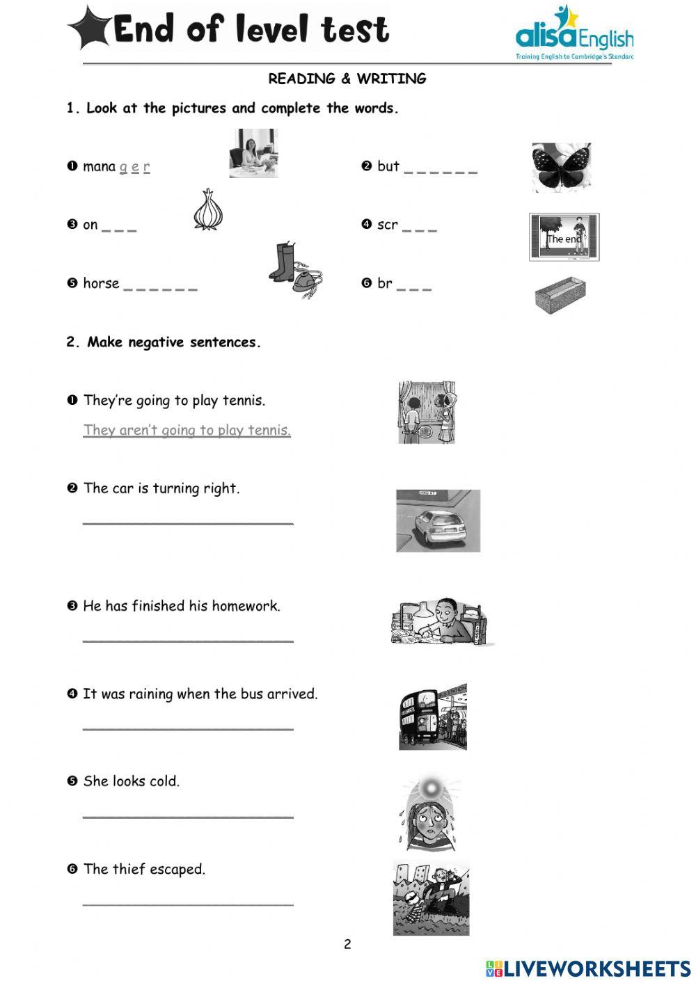 GT5 End of level | Nguyen Thuy Linh | Live Worksheets