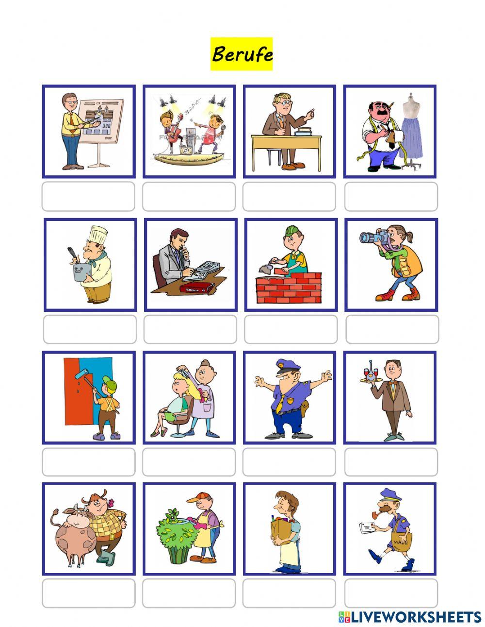 Berufe online exercise for | Live Worksheets
