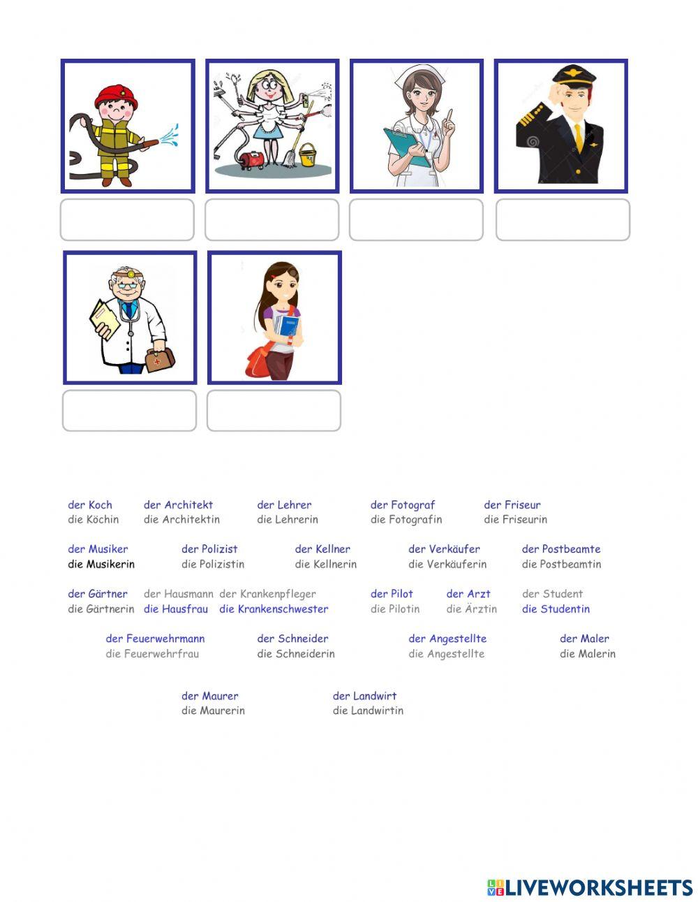 Berufe online exercise for | Live Worksheets