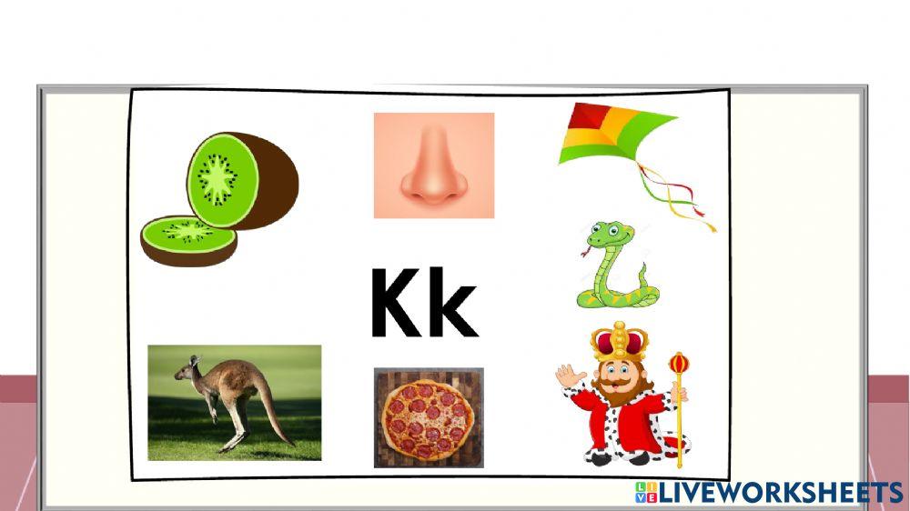 Letter Kk online activity for KG1 | Live Worksheets
