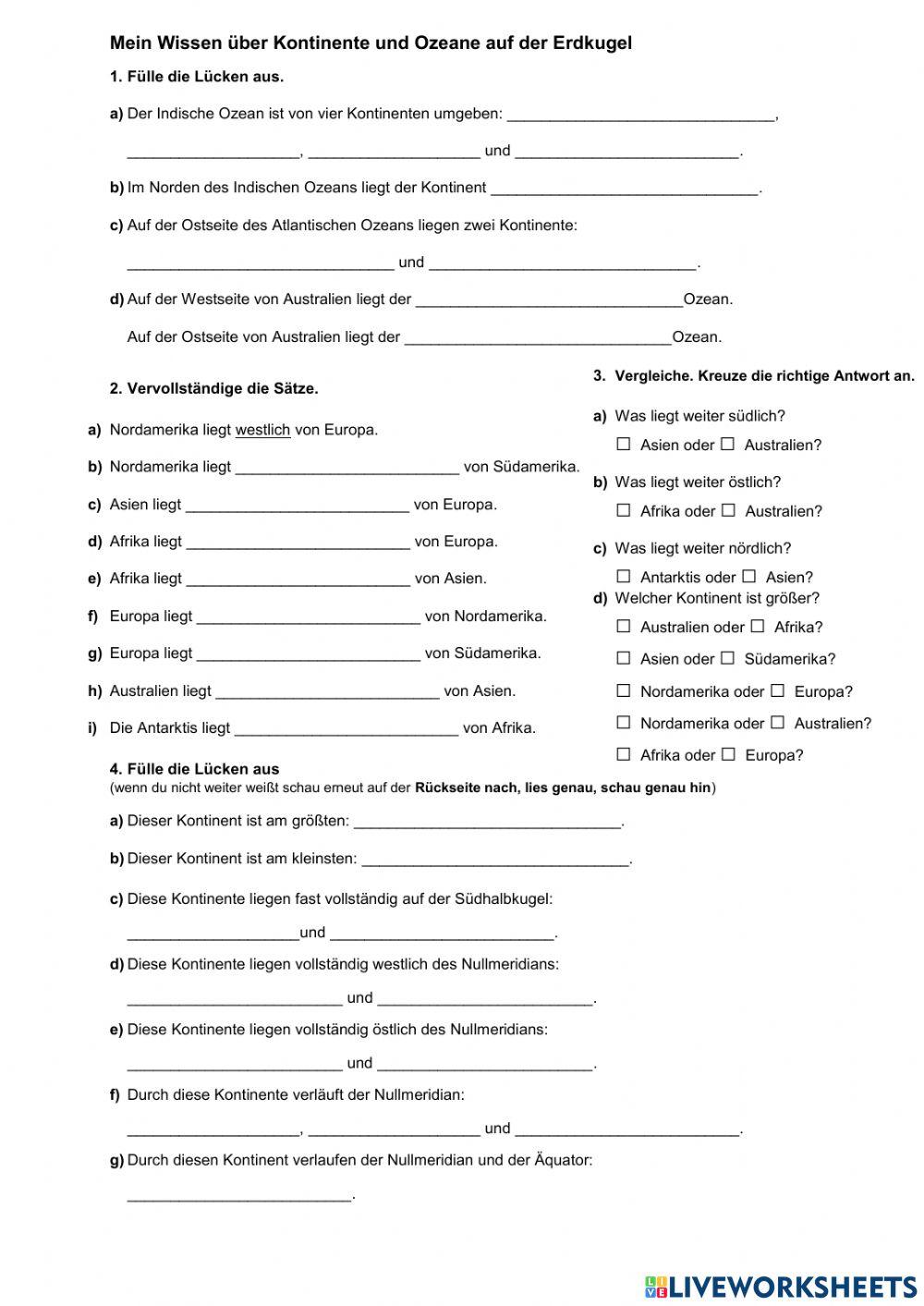 Kontinente und Ozeane Kl5 1822566 | Elvira Albrecht