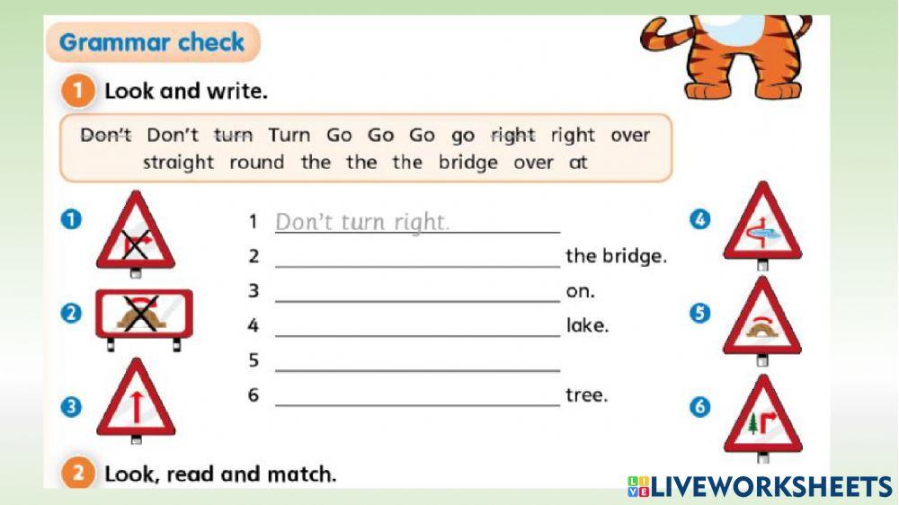 Tiger Time P4 Review Unit 5 and 6 online exercise for | Live Worksheets