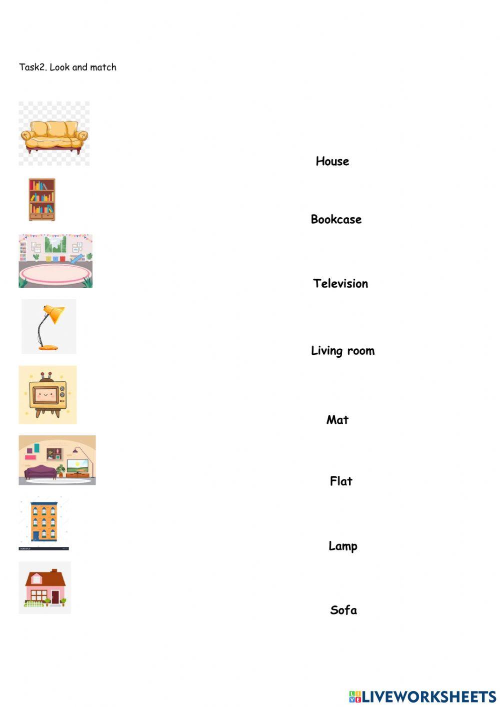 My house online exercise for 3 | Live Worksheets