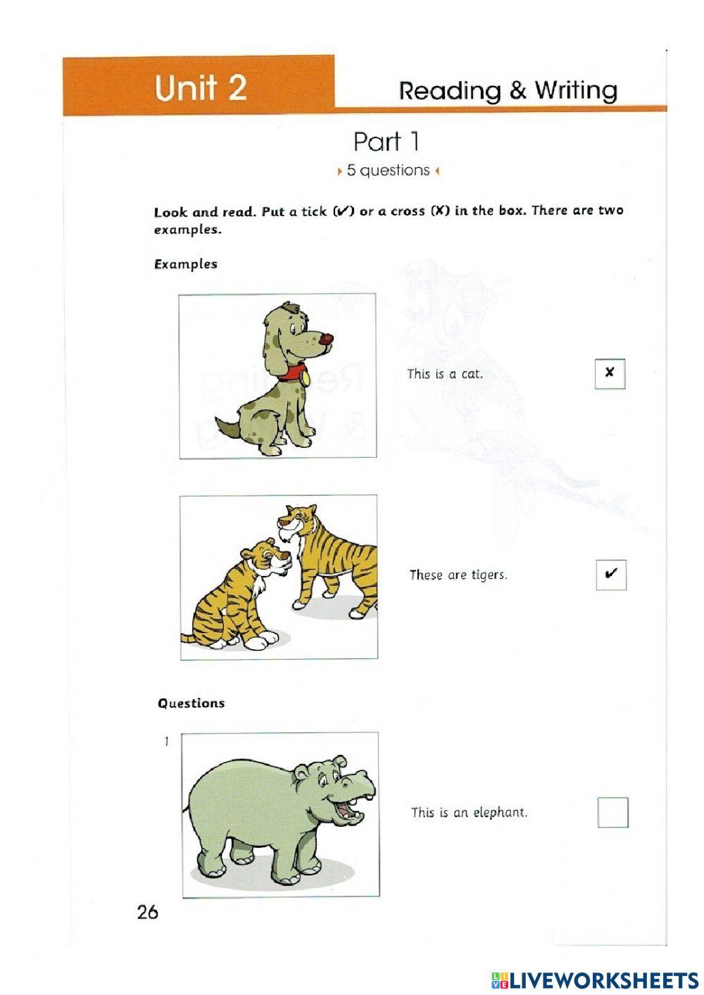 STARTERS online exercise for | Live Worksheets