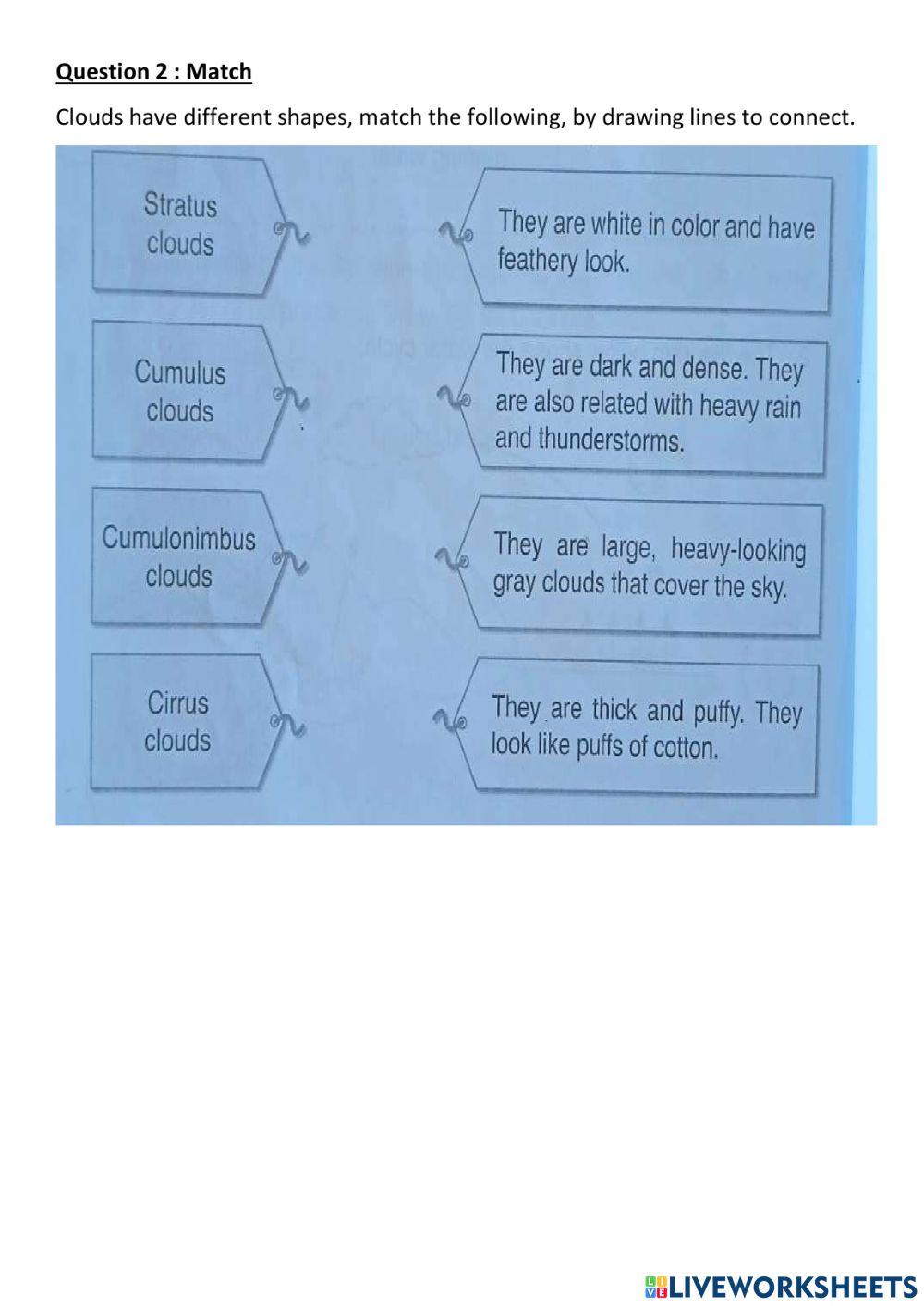 Science Test- Water online exercise for | Live Worksheets