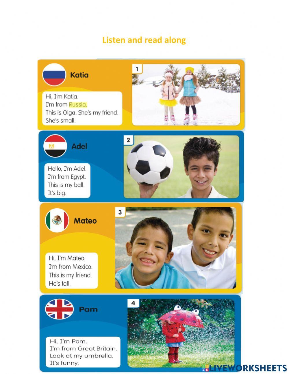 I am He is She … | Free Interactive Worksheets | 1787092